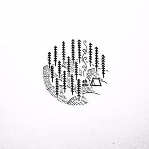 Simple Yet Sweet Camping Illustrations by David Rollyn - Adventures of Yoo