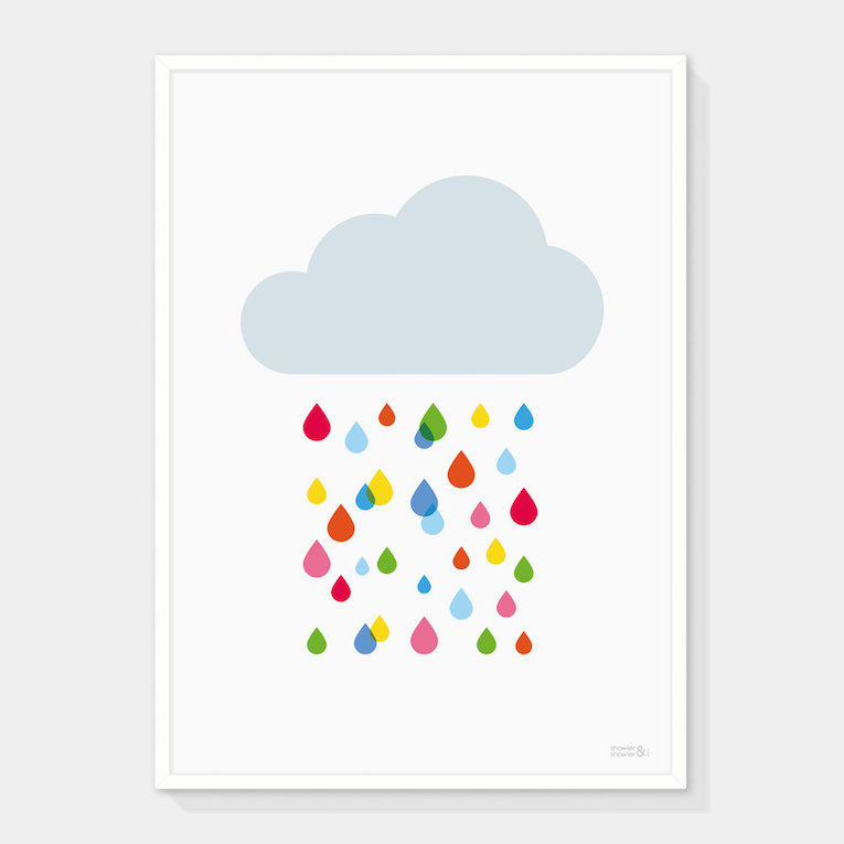 Colorful Rain Cloud Art Print by Showler & Showler - Adventures of Yoo